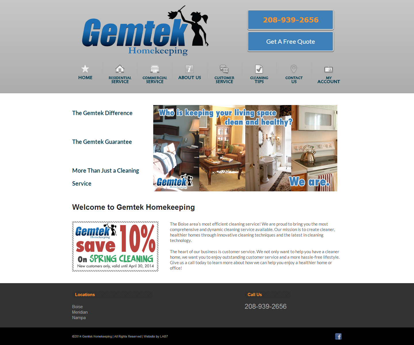 New Boise Website for Gemtek Homekeeping